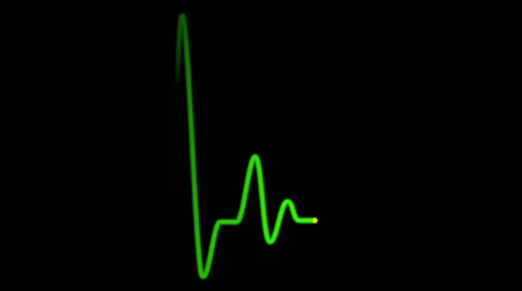 Green heart pulse line, loopable, alpha ... | Stock Video | Pond5