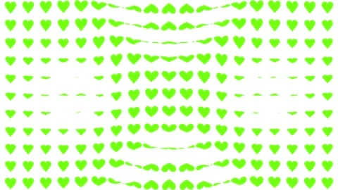 Green Heart shape Moving wave animation ... | Stock Video | Pond5