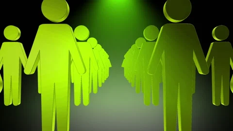 green human symbol silhouette icon commu... | Stock Video | Pond5