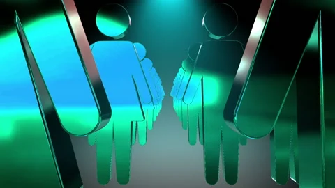 green human symbol silhouette icon commu... | Stock Video | Pond5