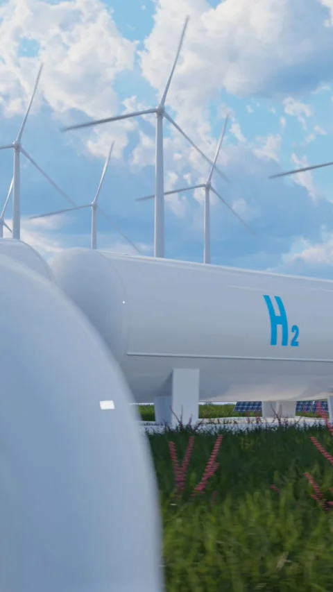 Green Hydrogen renewable energy producti... | Stock Video | Pond5