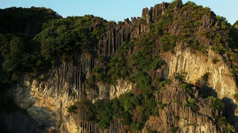 The green karst cliffs of Ha Long Bay | Stock Video | Pond5