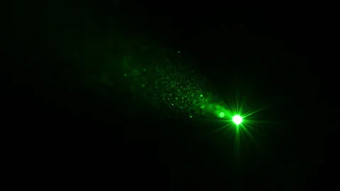 The green laser ray shining on a black b... | Stock Video | Pond5