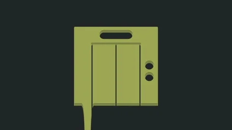 Green Lift icon isolated on black backgr... | Stock Video | Pond5