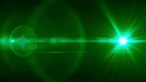 Green light lens flare on black backgrou... | Stock Video | Pond5