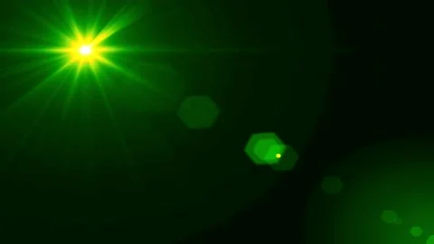 Green light lens flare on black backgrou... | Stock Video | Pond5