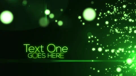 Green Light Particle Motion Design Background Text Titles Logo Reveal ...