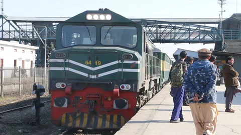 Green Line Express train honking before ... | Stock Video | Pond5