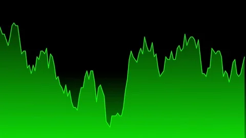 green line graph on black background cha... | Stock Video | Pond5