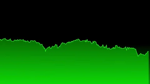 green line graph on black background cha... | Stock Video | Pond5