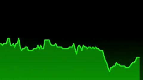 green line graph on black background cha... | Stock Video | Pond5