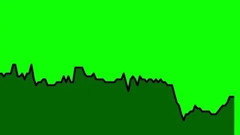 green line graph on green background cha... | Stock Video | Pond5