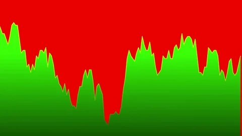 green line graph on red background chart... | Stock Video | Pond5