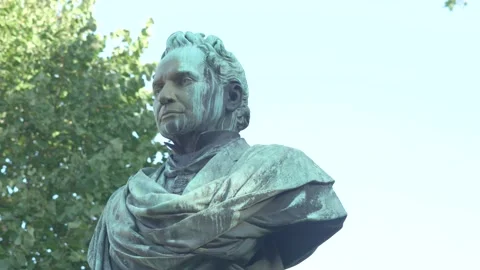 Green man sculpture in Vienna Stadtpark.... | Stock Video | Pond5