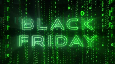 Green Matrix effect Black Friday animati... | Stock Video | Pond5