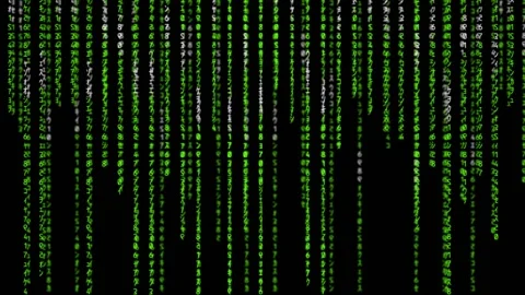 Green Matrix Grid, Matrix intro, Falling... | Stock Video | Pond5