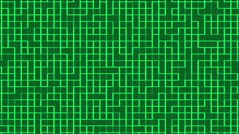 Green Maze Pattern Animation - grid back... | Stock Video | Pond5