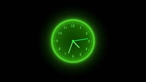 Green Abstract Clock Wallpaper