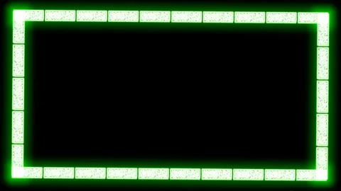 green neon frame background animation | Stock Video | Pond5