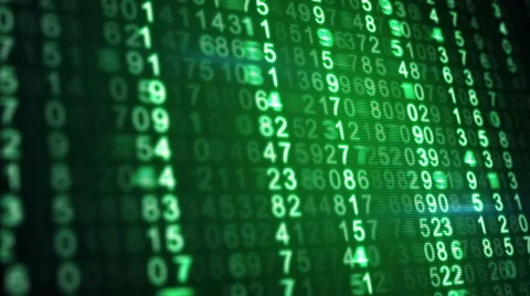 green numbers on digital screen loopable... | Stock Video | Pond5