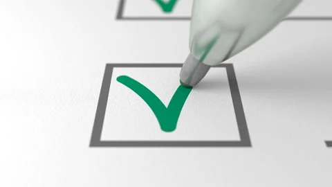 Green pen writing check mark sign in che... | Stock Video | Pond5