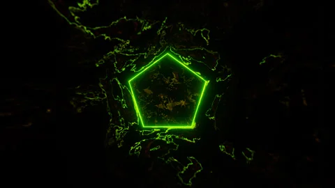 Green Pentagon Liquid Effect Background ... | Stock Video | Pond5