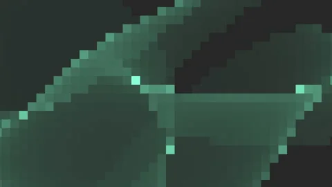 Green pixels in 8 bit pattern on black g... | Stock Video | Pond5