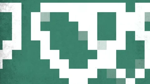 Green pixels pattern in 8 bit of archite... | Stock Video | Pond5