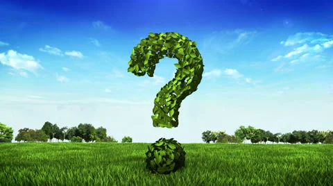 Green question mark made from leaves on ... | Stock Video | Pond5