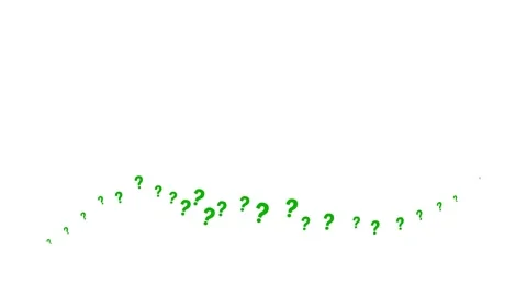 green question mark wave white | Stock Video | Pond5