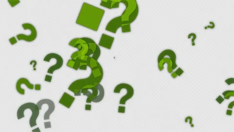 Green question marks falling down on bla... | Stock Video | Pond5