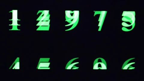 GREEN random BIG numbers on black backgr... | Stock Video | Pond5