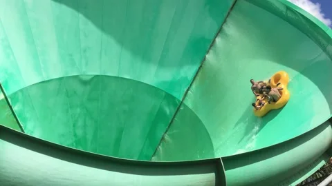 Green Room Water Slide in White Water Wo... | Stock Video | Pond5