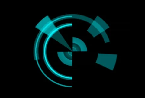 Green Rotating Circles With Alpha Matte | Stock Video | Pond5