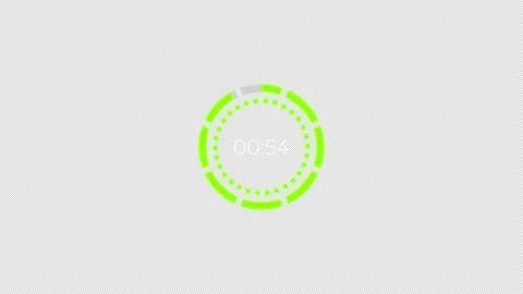 Green Round Clock timer counts down 1 mi... | Stock Video | Pond5