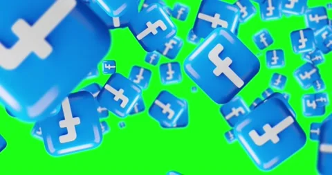 Green screen Animated facebook logo | Stock Video | Pond5