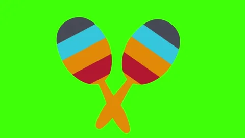 Green screen of an animated maracas | Stock Video | Pond5
