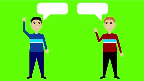 green screen animation 2 characters who ... | Stock Video | Pond5