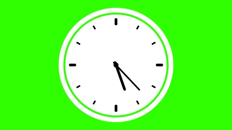 green screen animation digital clock and... | Stock Video | Pond5