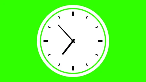 green screen animation digital clock and... | Stock Video | Pond5