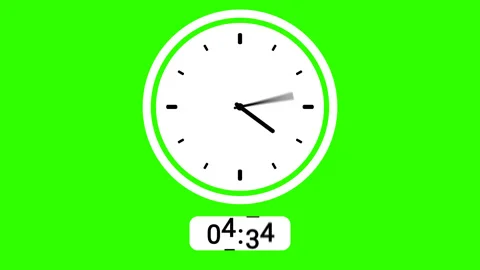 green screen animation digital clock and... | Stock Video | Pond5