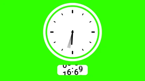 green screen animation digital clock and... | Stock Video | Pond5