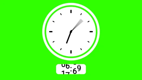 green screen animation digital clock and... | Stock Video | Pond5