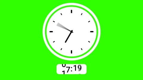 green screen animation digital clock and... | Stock Video | Pond5