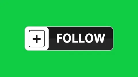 Green screen animation of Follow button ... | Stock Video | Pond5