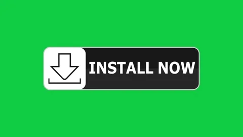 Green screen animation of install Now pu... | Stock Video | Pond5