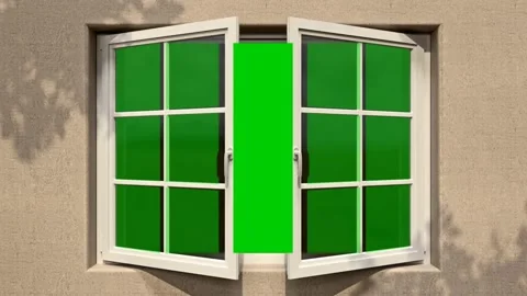 green screen animation opens a window | Stock Video | Pond5