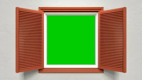 green screen animation opens a window | Stock Video | Pond5