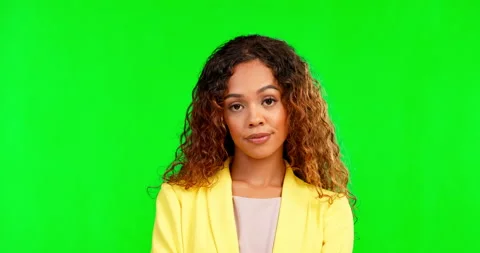 Green screen, annoyed and face of woman ... | Stock Video | Pond5