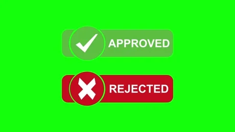 Green Screen Approved and Rejected Butto... | Stock Video | Pond5